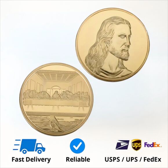 Art | Jesus Last Supper Commemorative Coin Christian Challenge Coin ...